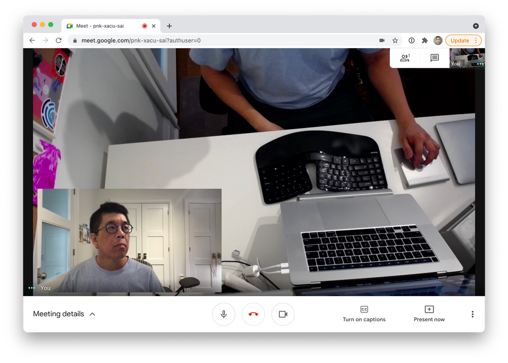How to livestream on Google Meet with multiple cameras and background ...